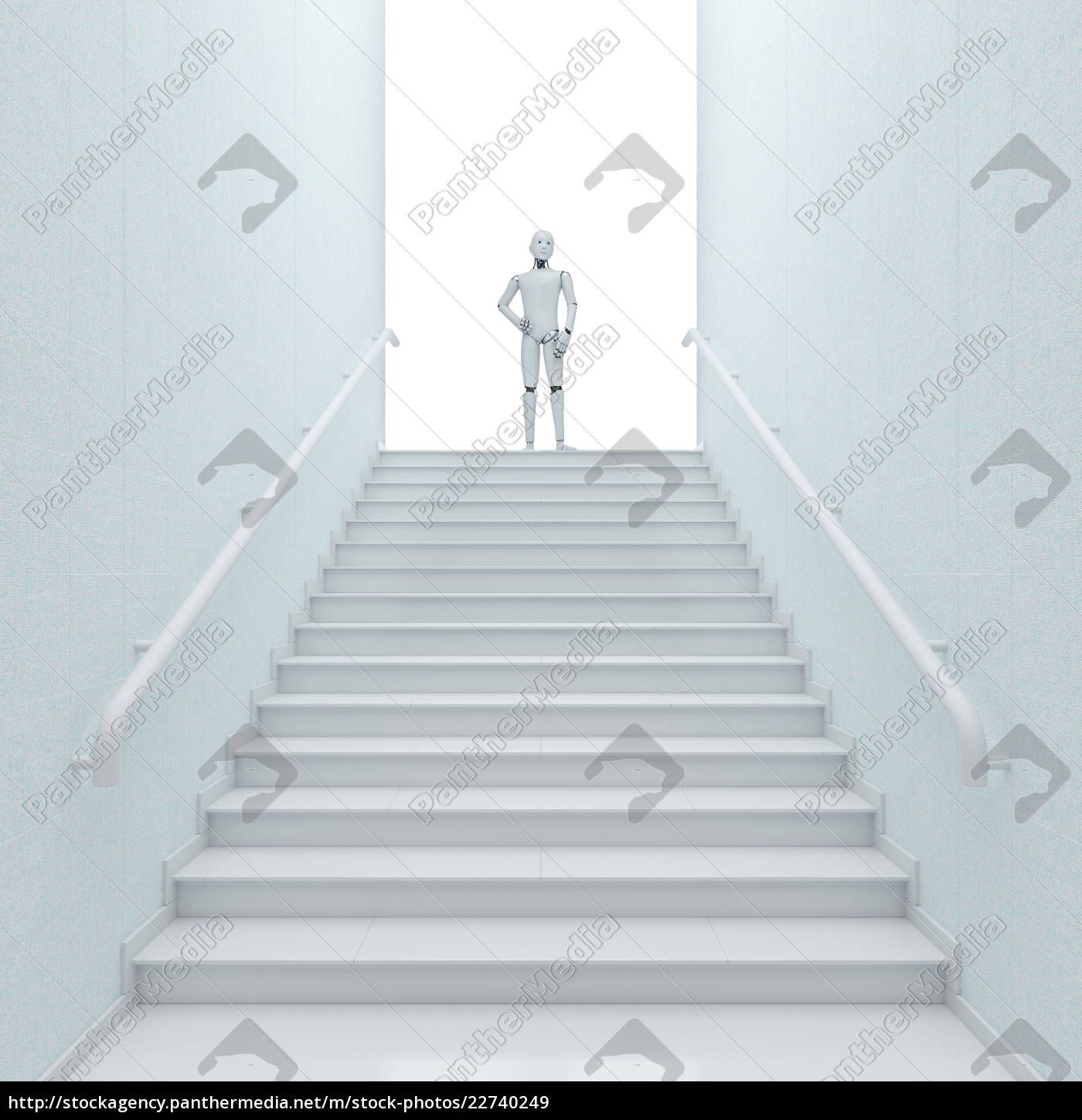 roboter stehend auf top treppe 2c 3d - Stockfoto - #22740249 ... roboter stehend auf top treppe 2c 3d - Stockfoto - #22740249 ...